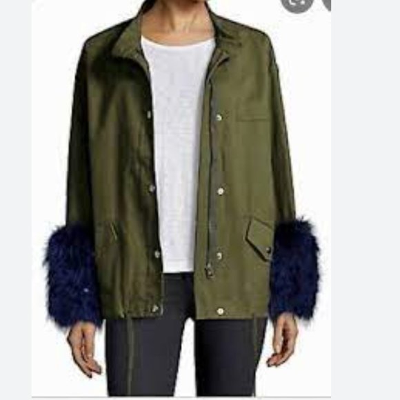 Pello Bello | Jackets & Coats | Feather Trim Utility Jacket | Poshmark